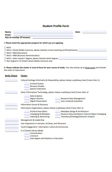 FREE 55+ Profile Form Samples, PDF, MS Word, Google Docs, Excel