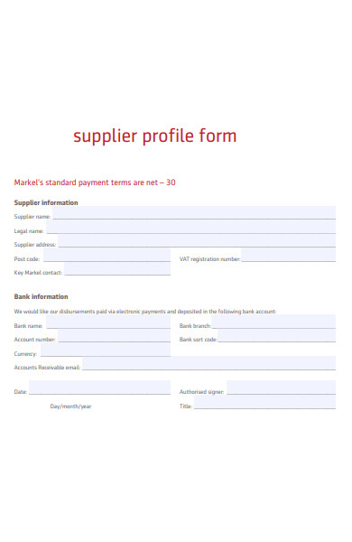 FREE 55+ Profile Form Samples, PDF, MS Word, Google Docs, Excel
