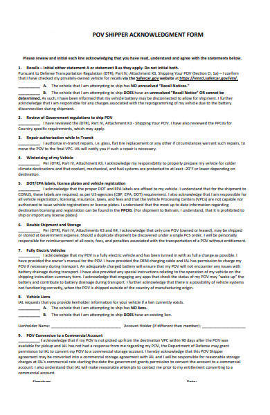 FREE 51+ Acknowledgment Forms in PDF | MS Word