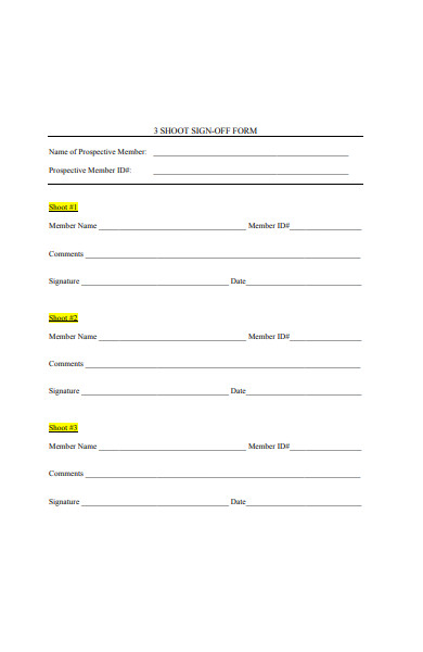 FREE 51+ Sign Off Form Samples, PDF, MS Word, Google Docs