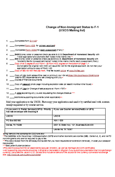 FREE 51+ Change of Status Forms in PDF | MS Word