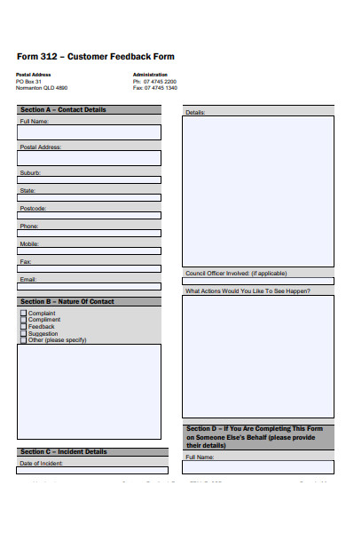FREE 13+ Restaurant Feedback Forms in PDF