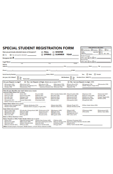FREE 51+ Student Forms in PDF | Ms Word | Excel