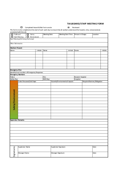 FREE 43+ Meeting Forms in PDF | Ms Word | Excel