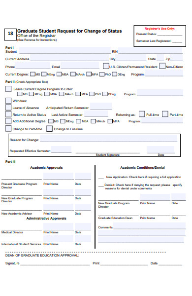 FREE 51+ Change of Status Forms in PDF | MS Word