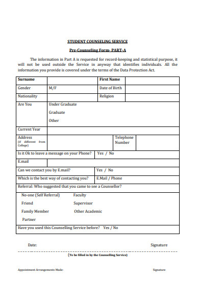 FREE 51+ Student Forms in PDF | Ms Word | Excel