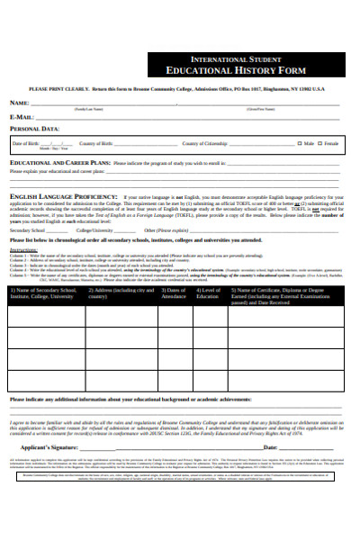FREE 51+ Student Forms in PDF | Ms Word | Excel