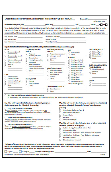 FREE 51+ Student Forms in PDF | Ms Word | Excel