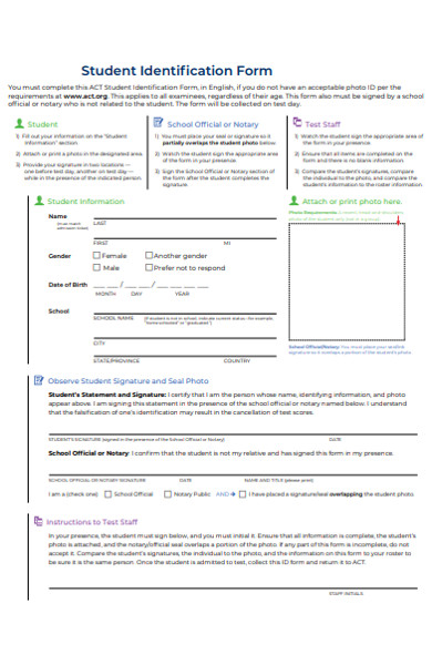 FREE 51+ Student Forms in PDF | Ms Word | Excel