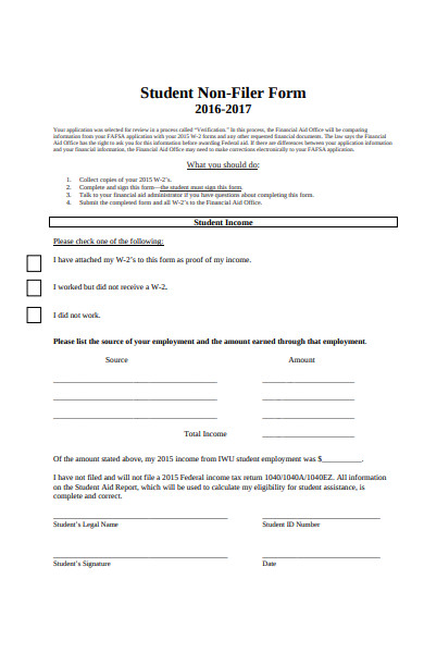 FREE 51+ Student Forms in PDF | Ms Word | Excel