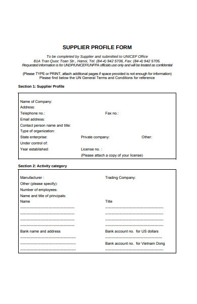 FREE 55+ Profile Form Samples, PDF, MS Word, Google Docs, Excel