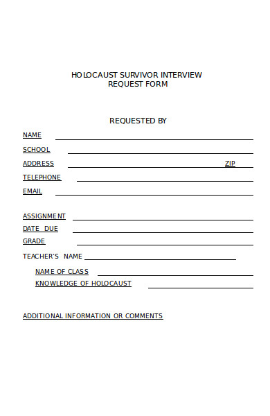 FREE 29+ Interview Request Forms in PDF | Ms Word