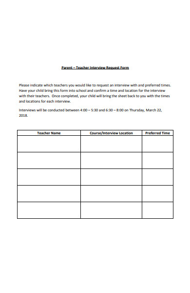 FREE 29+ Interview Request Forms in PDF | Ms Word