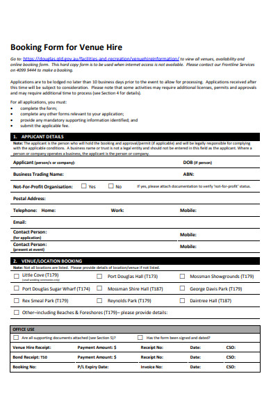 FREE 49+ Booking Form Samples, PDF, MS Word, Google Docs, Excel