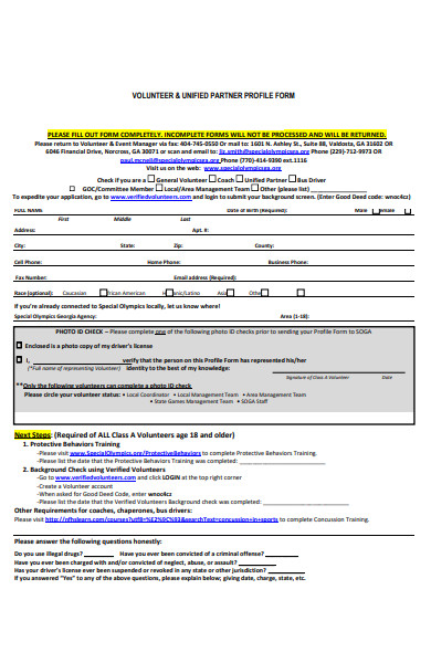 FREE 55+ Profile Form Samples, PDF, MS Word, Google Docs, Excel