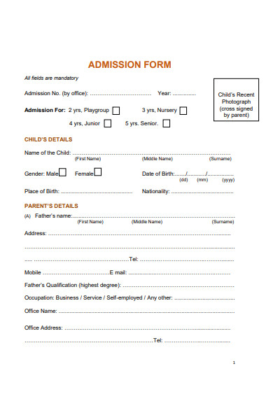 FREE 53+ Printable Forms in PDF | MS Word | Excel