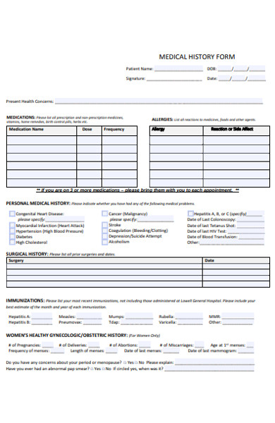 FREE 49+ History Forms in PDF | Ms Word | Excel