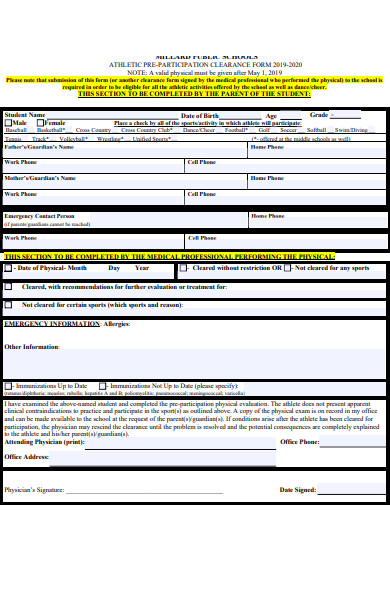 FREE 51+ Athlete Forms in PDF | MS Word