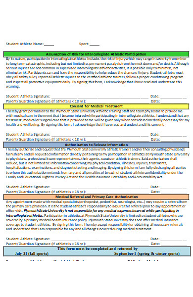 FREE 51+ Athlete Forms in PDF | MS Word