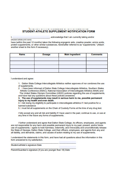 FREE 51+ Athlete Forms in PDF | MS Word