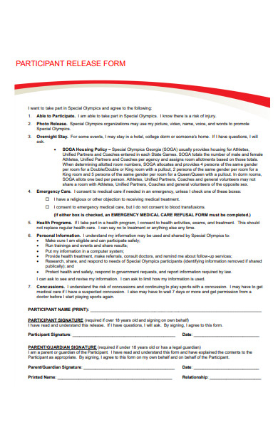 FREE 51+ Athlete Forms in PDF | MS Word