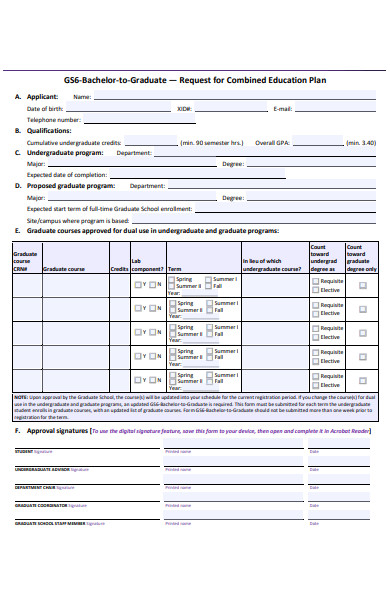 FREE 53+ Graduate Forms in PDF | MS Word | Excel