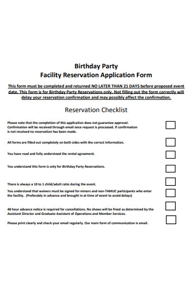 FREE 49+ Party Forms in PDF | MS Word | Excel