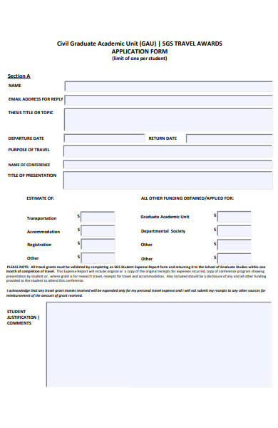 FREE 53+ Graduate Forms in PDF | MS Word | Excel