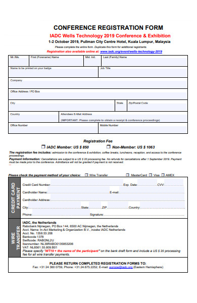 FREE 53+ Printable Forms in PDF | MS Word | Excel