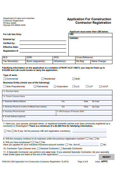 FREE 50+ Construction Forms in PDF | MS Word