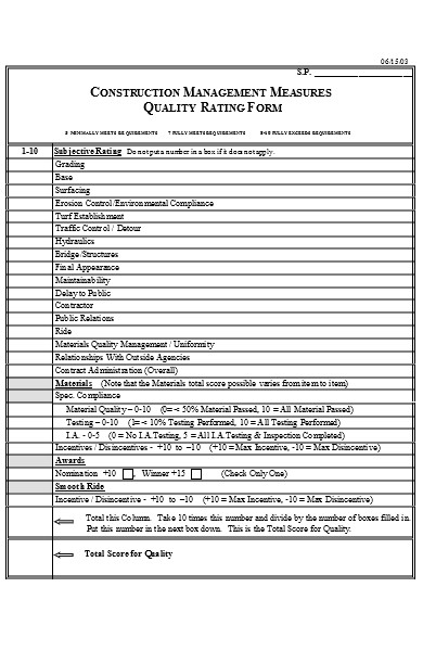 FREE 50+ Construction Forms in PDF | MS Word