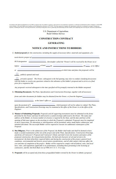 FREE 50+ Construction Forms in PDF | MS Word