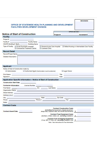 FREE 50+ Construction Forms in PDF | MS Word