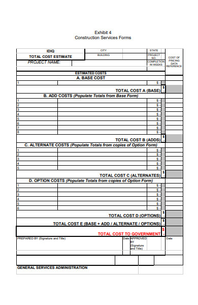 FREE 50+ Construction Forms in PDF | MS Word