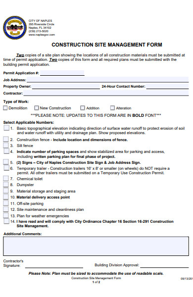 FREE 50+ Construction Forms in PDF | MS Word