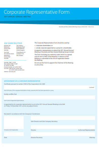 FREE 44+ Representative Forms in PDF | MS Word