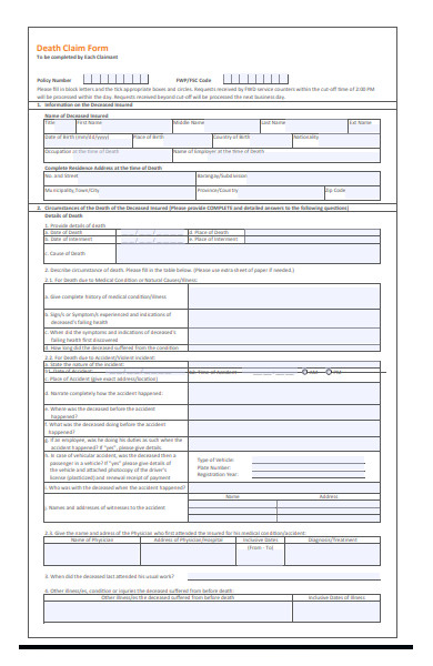 FREE 51+ Death Forms in PDF | MS Word