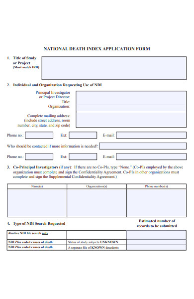FREE 54+ Death Form Samples, PDF, MS Word, Google Docs