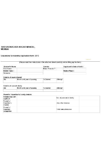 FREE 50+ Education Application Forms in PDF | MS Word | MS Excel