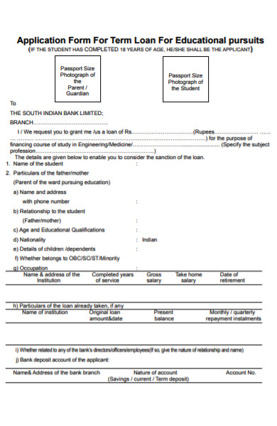 FREE 55+ Loan Forms in PDF | MS Word | Excel