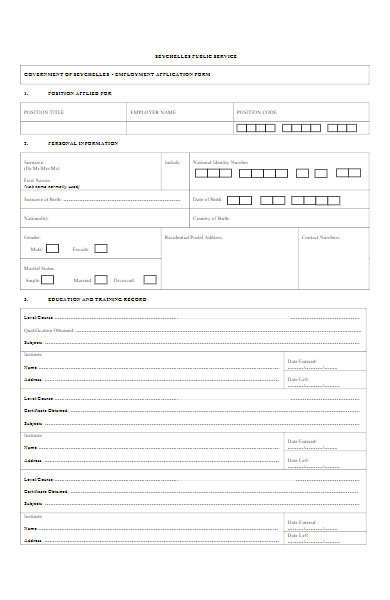FREE 50+ Work Forms in PDF | MS Word