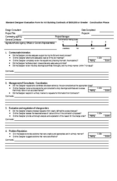 FREE 50+ Construction Forms in PDF | MS Word