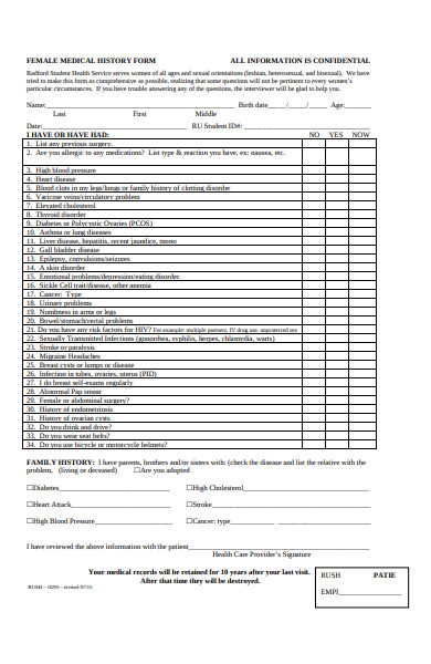 FREE 49+ History Forms in PDF | Ms Word | Excel