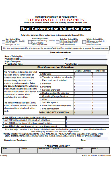 FREE 50+ Construction Forms in PDF | MS Word
