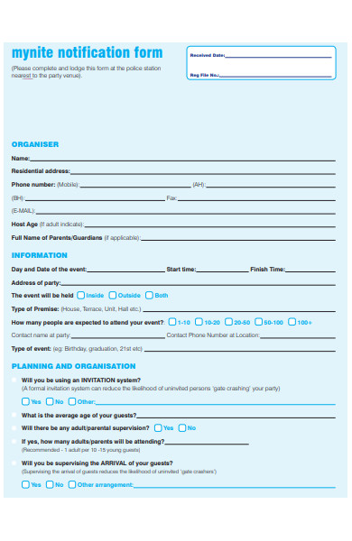 FREE 49+ Party Forms in PDF | MS Word | Excel