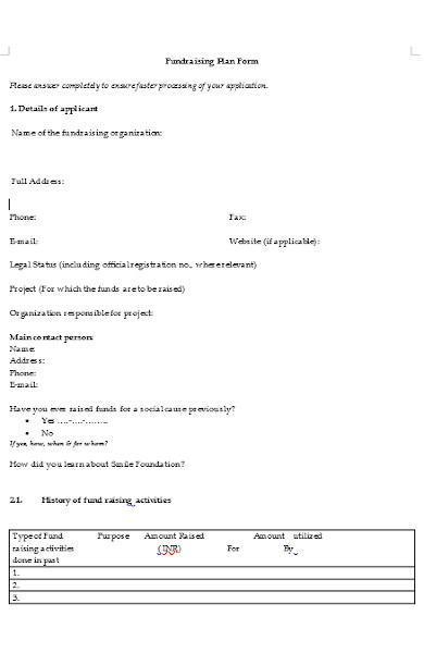 FREE 51+ Plan Forms in PDF | MS Word | Excel