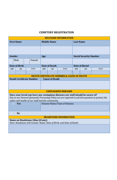 FREE 51+ Funeral Forms in PDF | MS Word