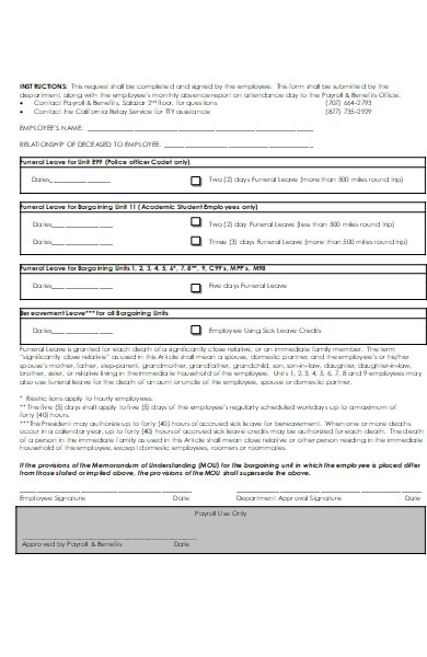 FREE 51+ Funeral Forms in PDF | MS Word