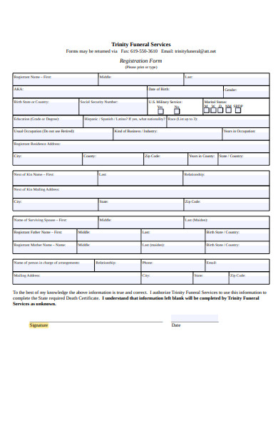 FREE 51+ Funeral Forms in PDF | MS Word