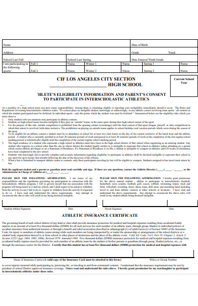 FREE 51+ Athlete Forms in PDF | MS Word